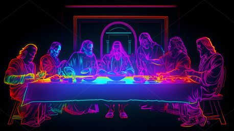 Media - Last supper neon | CreationSwap