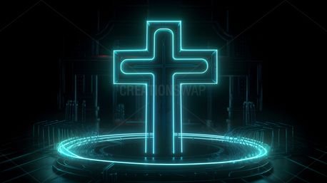 Media - neon cross | CreationSwap
