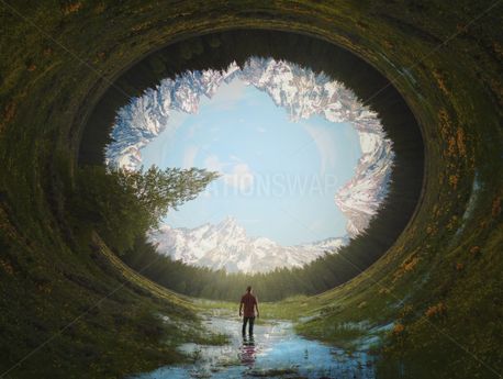 Media - Surreal round landscape | CreationSwap
