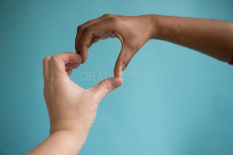 Media - Multiracial Hand Heart | CreationSwap